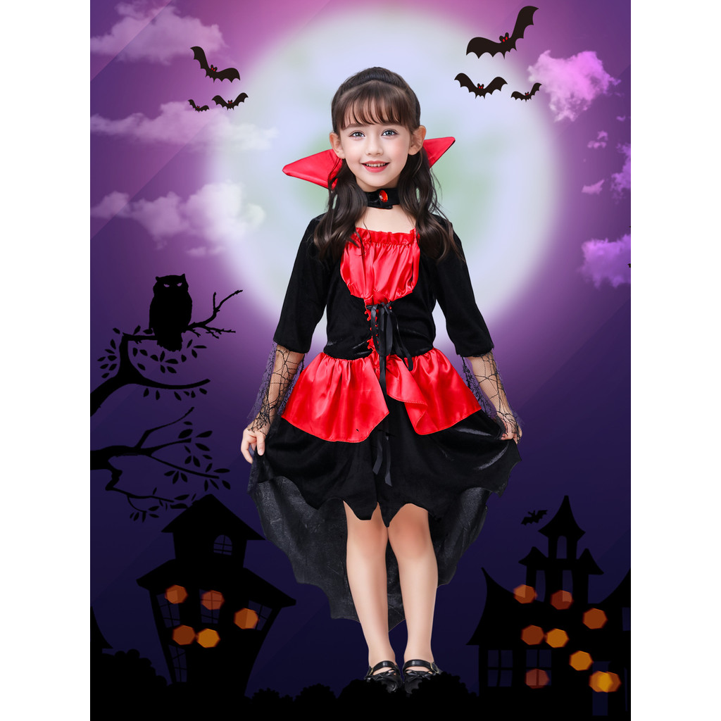 2024 New Style Halloween Witch Vampire Girl cosplay Costume cosplay ...