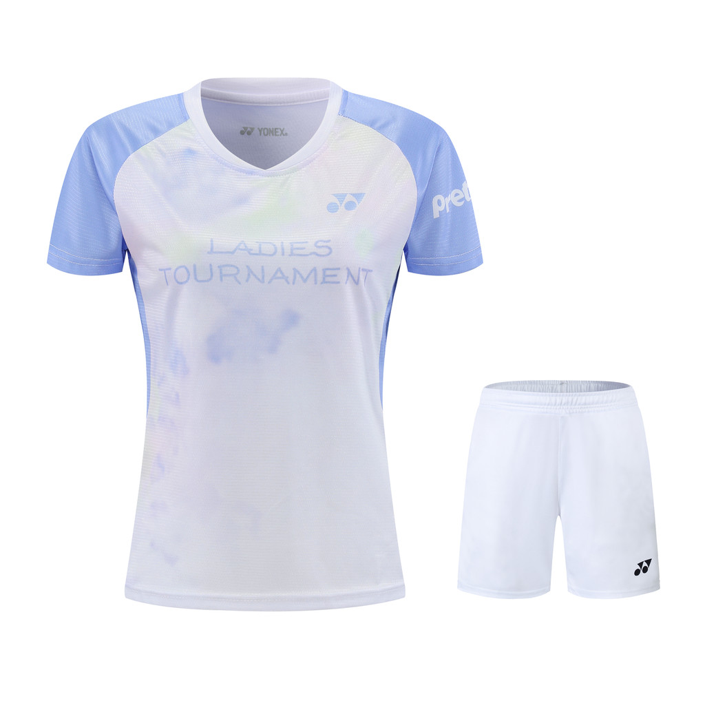2024 New Badminton Suit Women's and Kid's Set Yy Short Sleeved Tennis ...