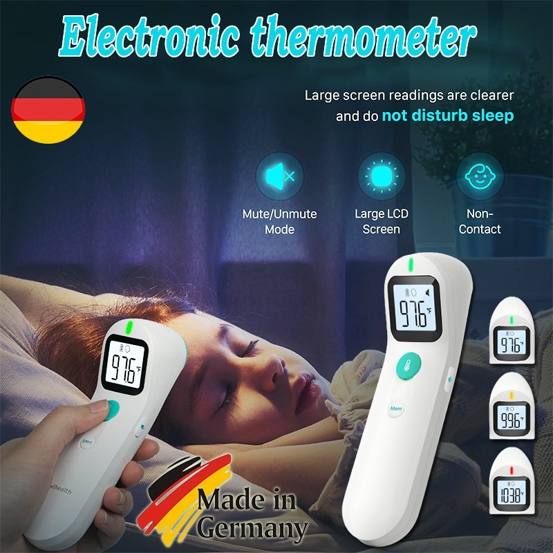 Led Non-Contact Infrared Thermometer Forehead Body Temperature with ...