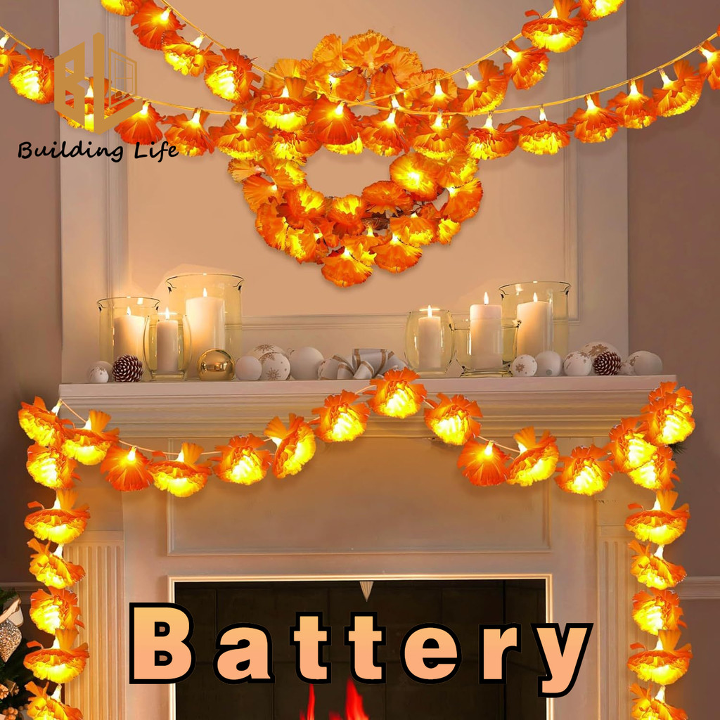 10/20/40 LED Halloween String Lights Battery Operated Creative Dahlia ...
