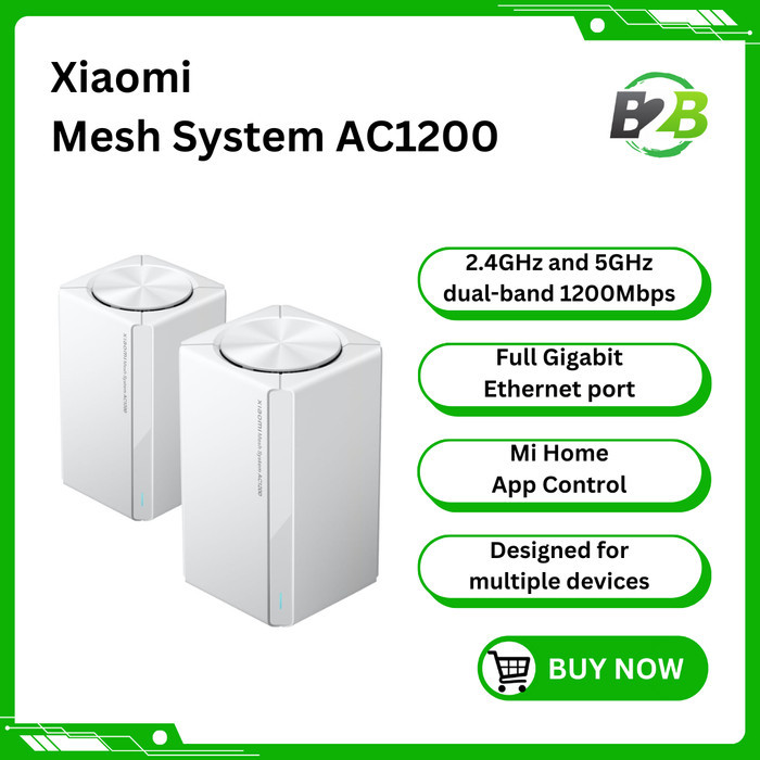 Xiaomi Router Mesh System AC1200 Dual-band 27.5 GHz 5 GHz 1200 Mbps ...