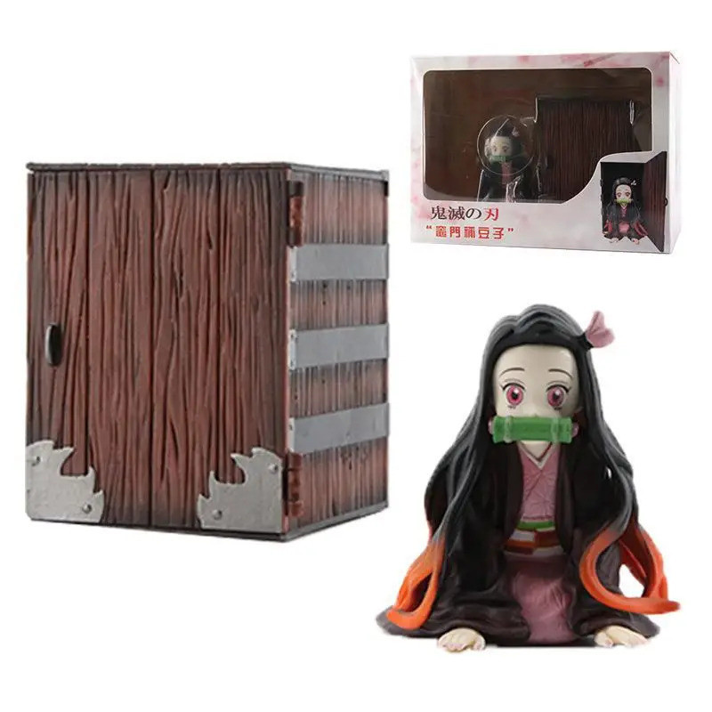 Demon Slayer Kawaii Kamado Nezuko Miniature Kneeling Pose Figure PVC ...