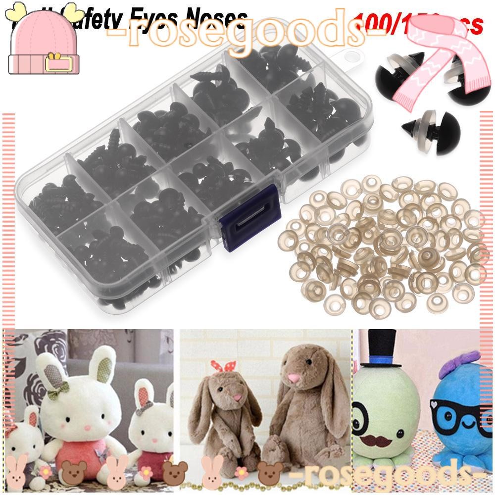 ROSE 100/150PCS Doll Safety Eyes Plastic DIY Accessories Stuffed Screws ...