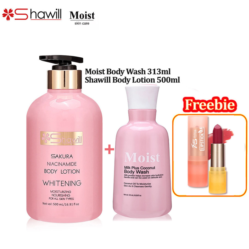 Shawill Sakura Niacinamide Body Lotion 500ml Moist Skin Care Shower Gel ...