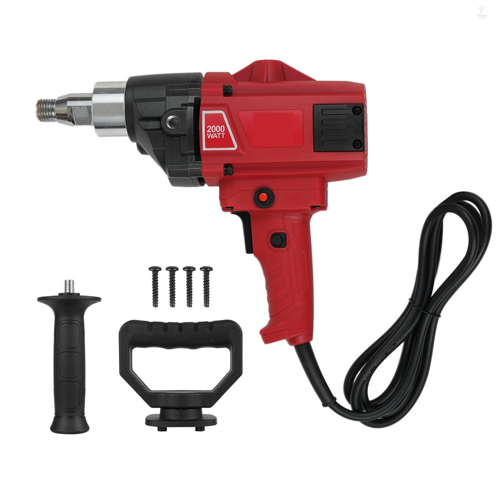 FLP 2000W Drill Mixer Set with Spade Handle Electric Augers Post Hole ...