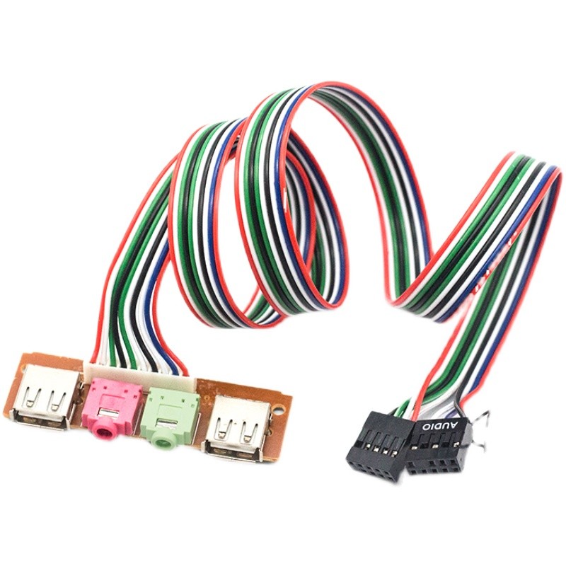 Chassis front panel line audio port USB interface desktop host computer ...