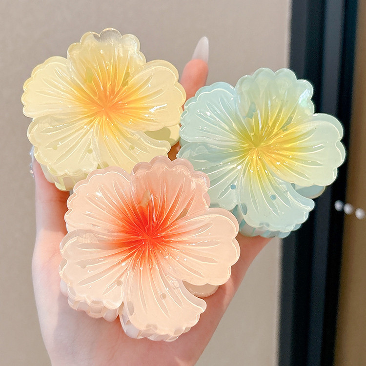 Hawaiian Plumeria Flower Hair Clamp for Woman New Style Hair Clip ...