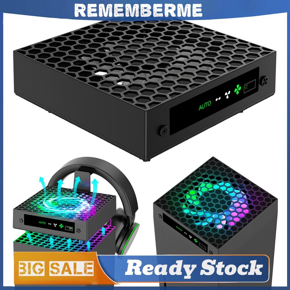 RGB Cooling Fan 3 Levels Adjustable Speed with Headset Holders for Xbox ...