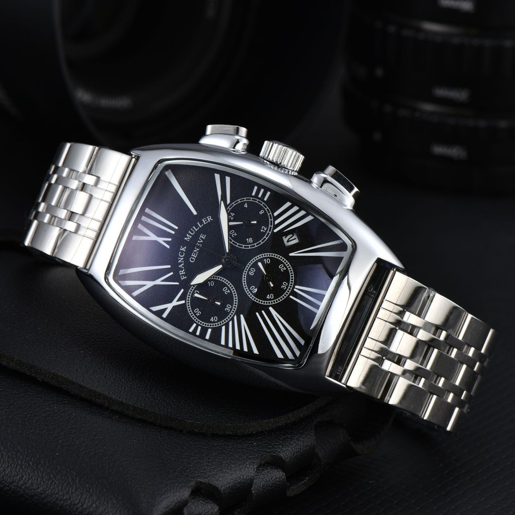 2024 Men's Stainless Steel 6-Hand Quartz Multi-Function Watch Sweep ...