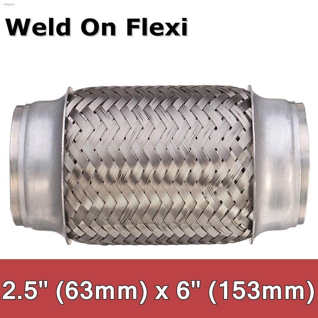 COD☆COD☆Weld On Exhamost Flexi Flexible Joint Repair Pipe Flex Tube 2.5 ...