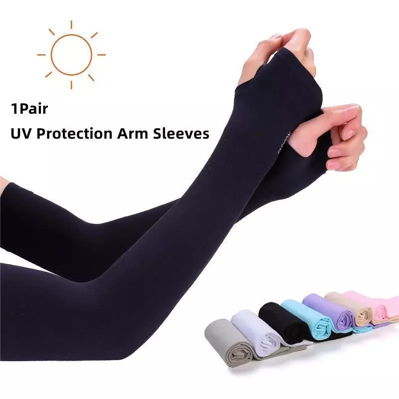 Ice Arm Sleeve Sunscreen UV Protection Arm Guard Cycling Outdoor Sport ...