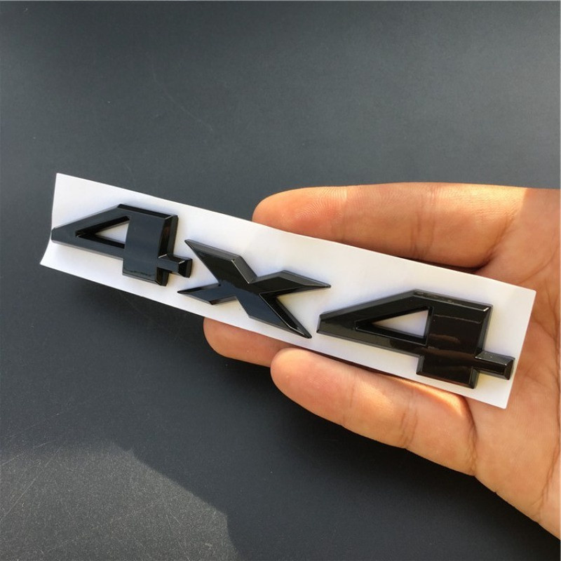 1 Piece For Black 4X4 Logo Metal Car Sticker Emblem Badge Decals Body ...