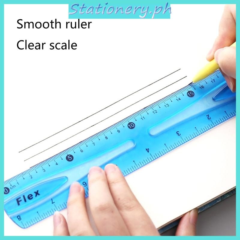 Stat Color Flexible Ruler Soft Bendable Plastic Clear Rulers ...