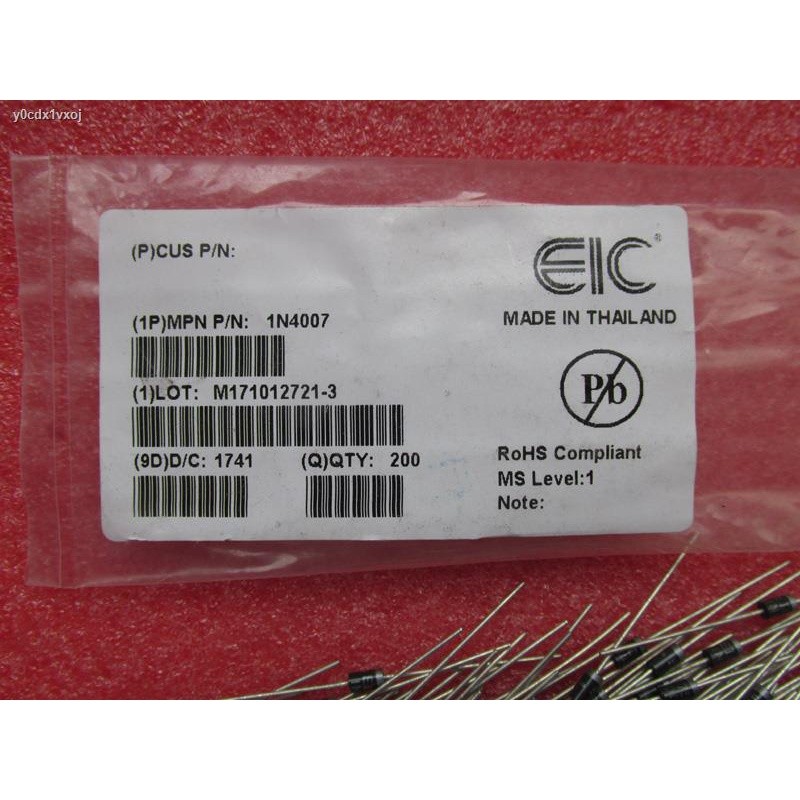 1N4007 diode copper feet thick 0.7mm crystal rectifier diode imported ...
