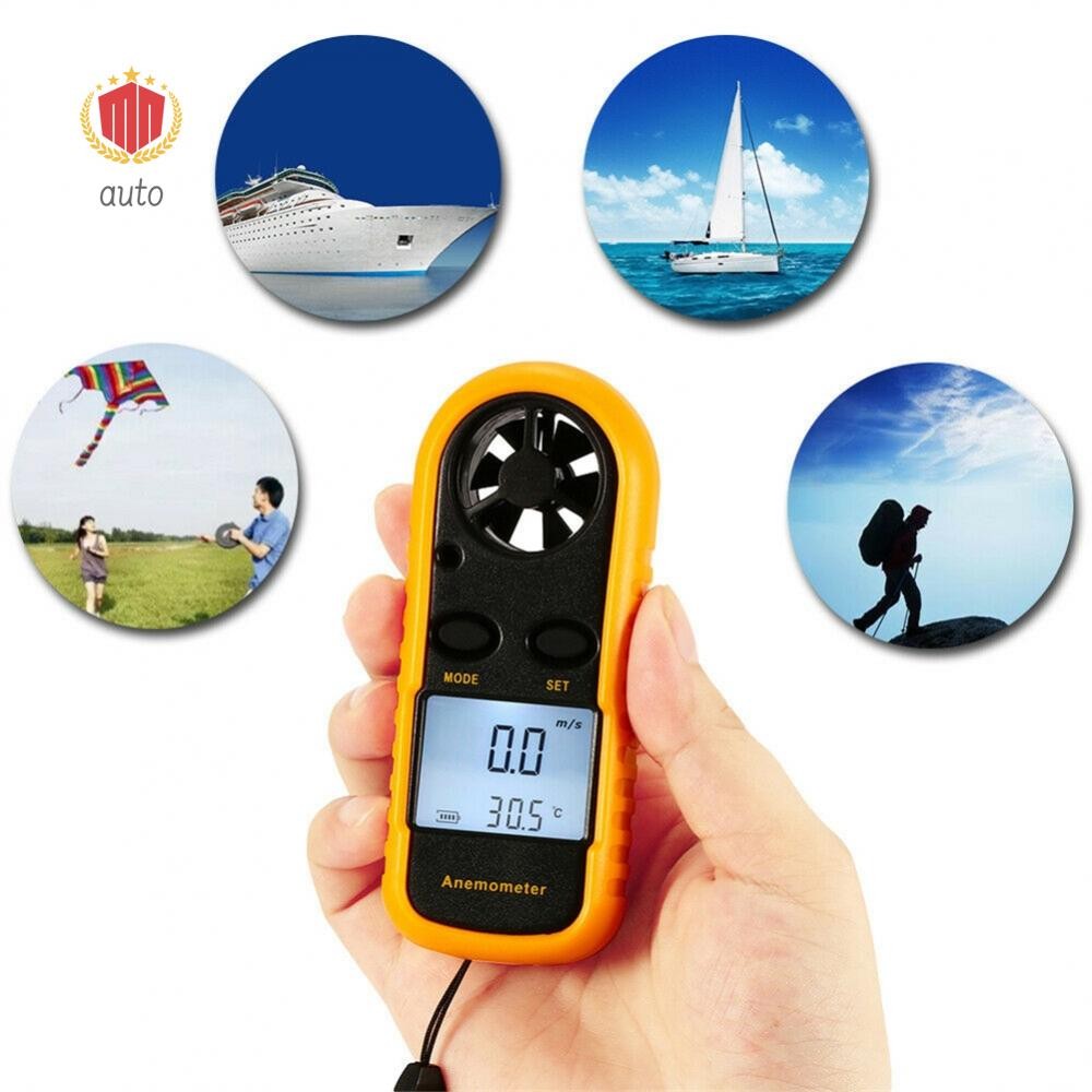 Compact Digital Anemometer for Measuring Wind Speed and Temperature ...