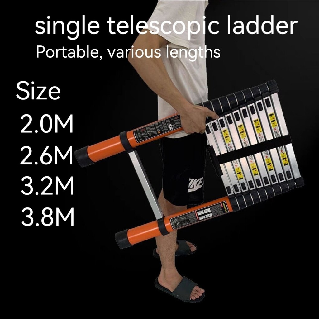[Hot style]2M 2.6M 3.2M 3.8M—aluminum single telescopic ladder ladder ...