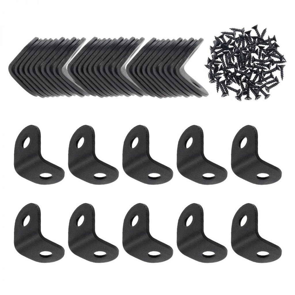 40pcs Stainless Steel 20mm x 20mm L Bracket Corner Brace with 80pcs ...