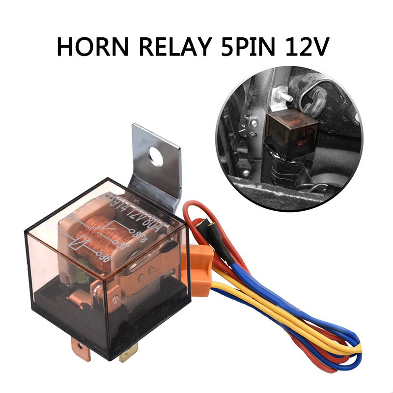 Motorcycle 12V Set Transparent Horn Mini Driving Light Relay Socket ...
