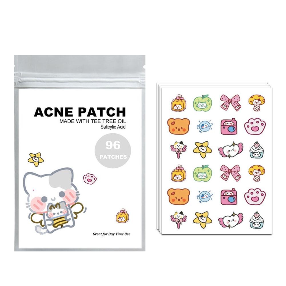 20pcs/24pcs/96pcs/100pcs Acne Patch Cartoon/flowers Color Acne Sticker ...