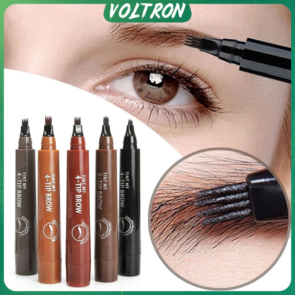 Eyebrow Pencil 4 Fork Tip Liquid Brow Tattoo Pen Long Lasting Eye Brow ...