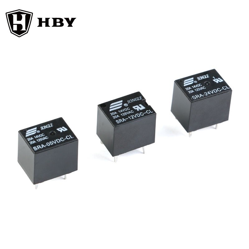 1 Pcs Relays SRA-05VDC-CL 5V 12V 24V 20A 125VAC 5Pin T74 DC Power Relay ...
