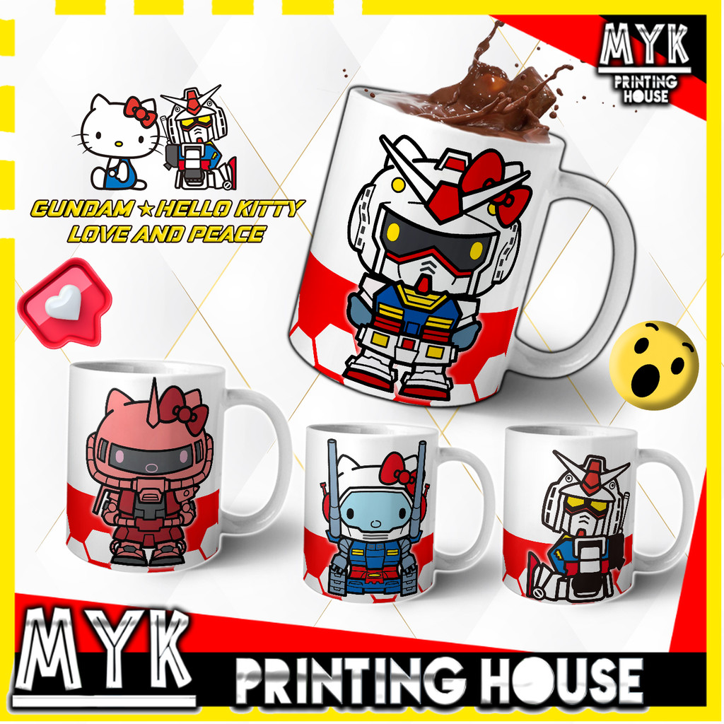 HELLO KITTY GUNDAM MUG DESIGN | Shopee Philippines