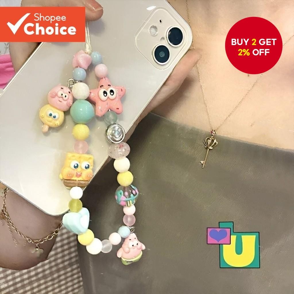 Beaded mobile phone chain bag pendant ccd hanging adorn cute girlfriend ...