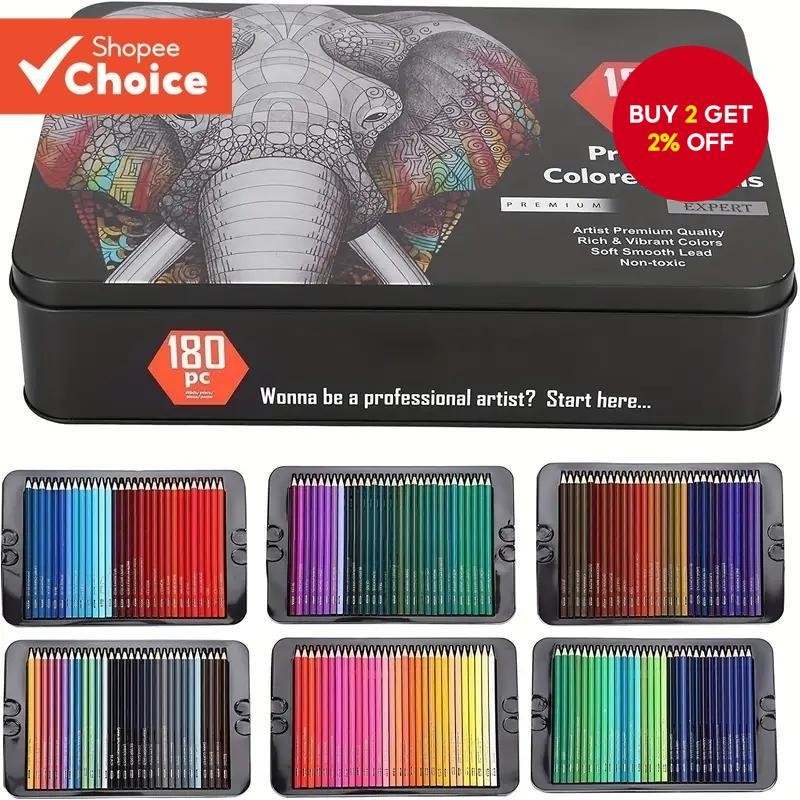 Colored Pencils, 180 Colored Pencil Set Art Soft Core Professional ...