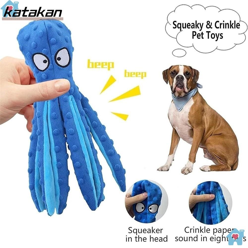 KATAKAN Octopus Dog Toy, Octopus Shell Plush Eco-Friendly Plush Toy ...