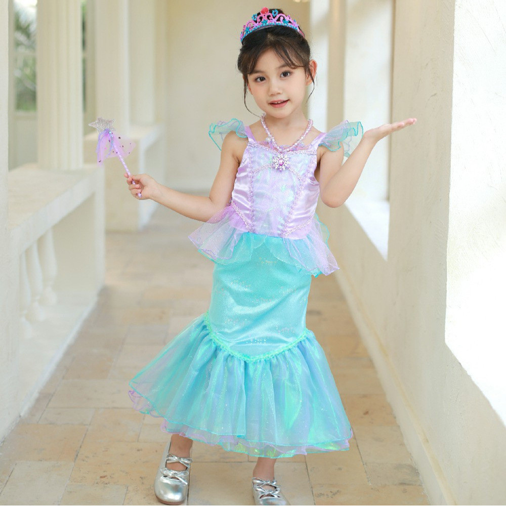 Halloween cosplay Ariel Mermaid Princess Dress Children's Holiday Party ...