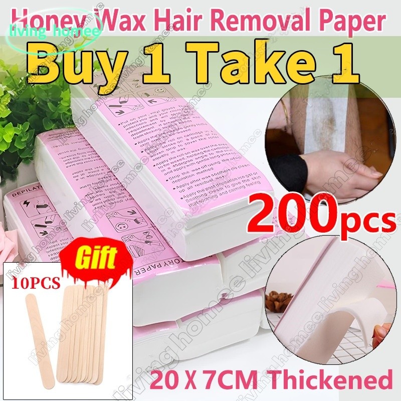 BUY 1 TAKE 1 200 Hair Removal Tool Depilatory Paper Removal Wax Strips ...