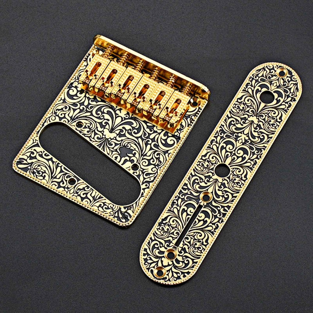 Professional 6 String Saddle Bridge Plate with Beautiful Decorative ...