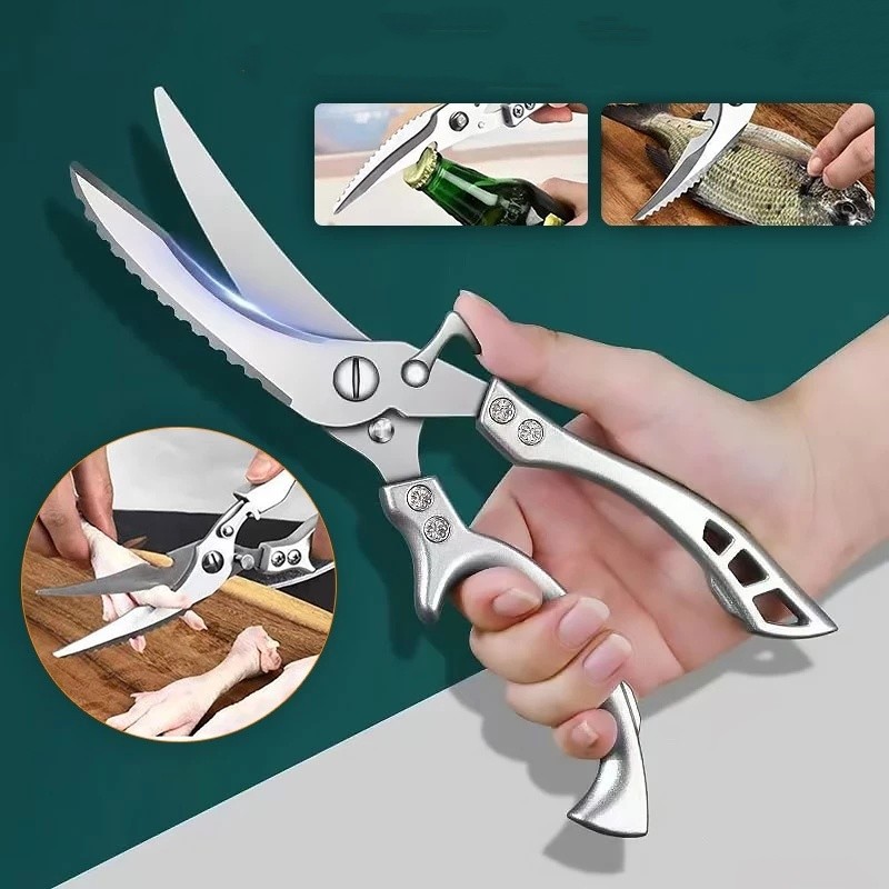JAPAN Multifunction Kitchen Scissors Multipurpose stainless Chicken ...