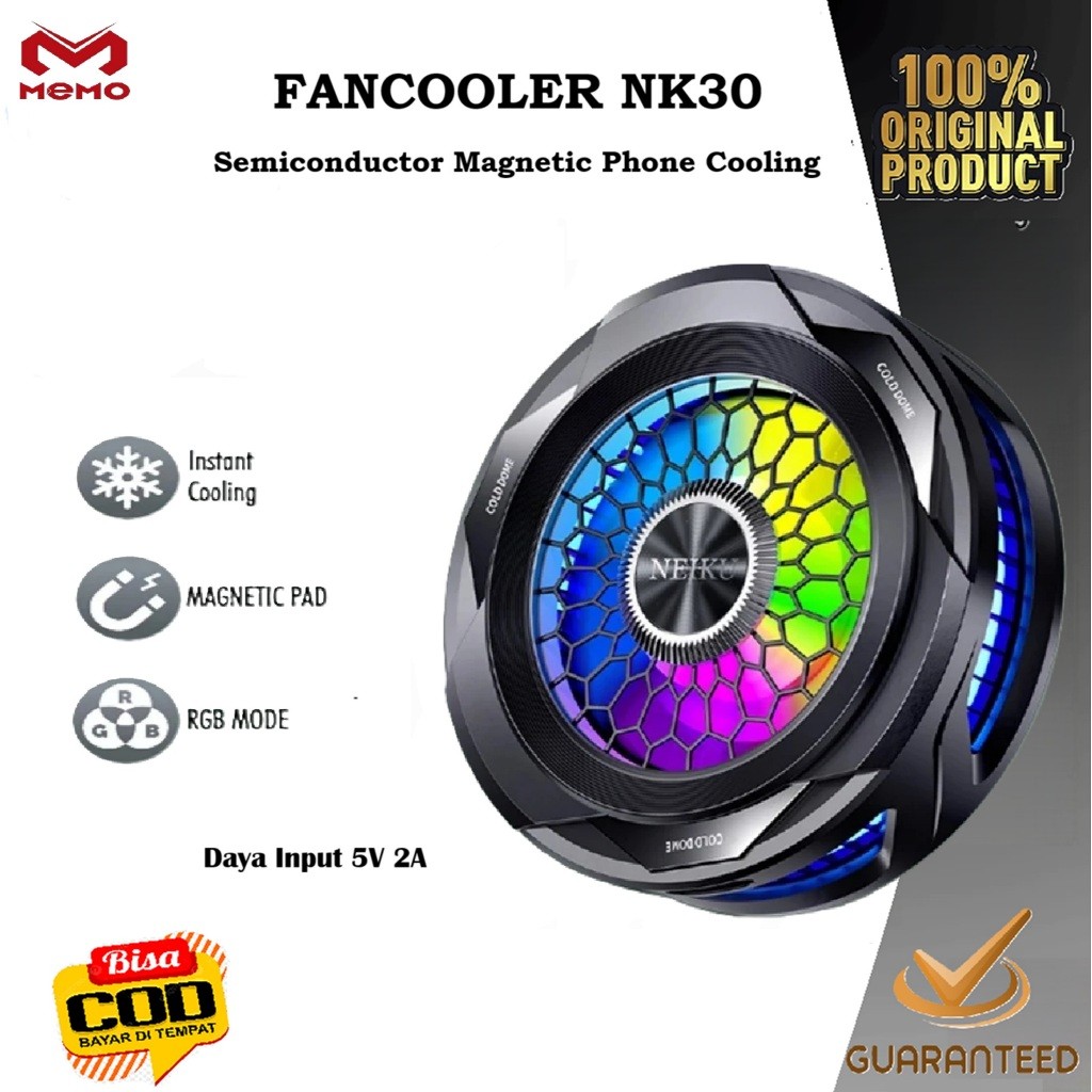 NEIKU NK30 MAGNETIC FUNCOOLER FAN COOLER MAGNETIC AND CLIP PHONE COOLER ...