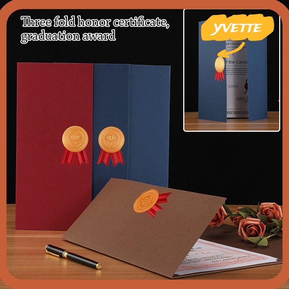 YVE Award Certificate Holder, Gilding Process A4 Diploma Cover, Three ...