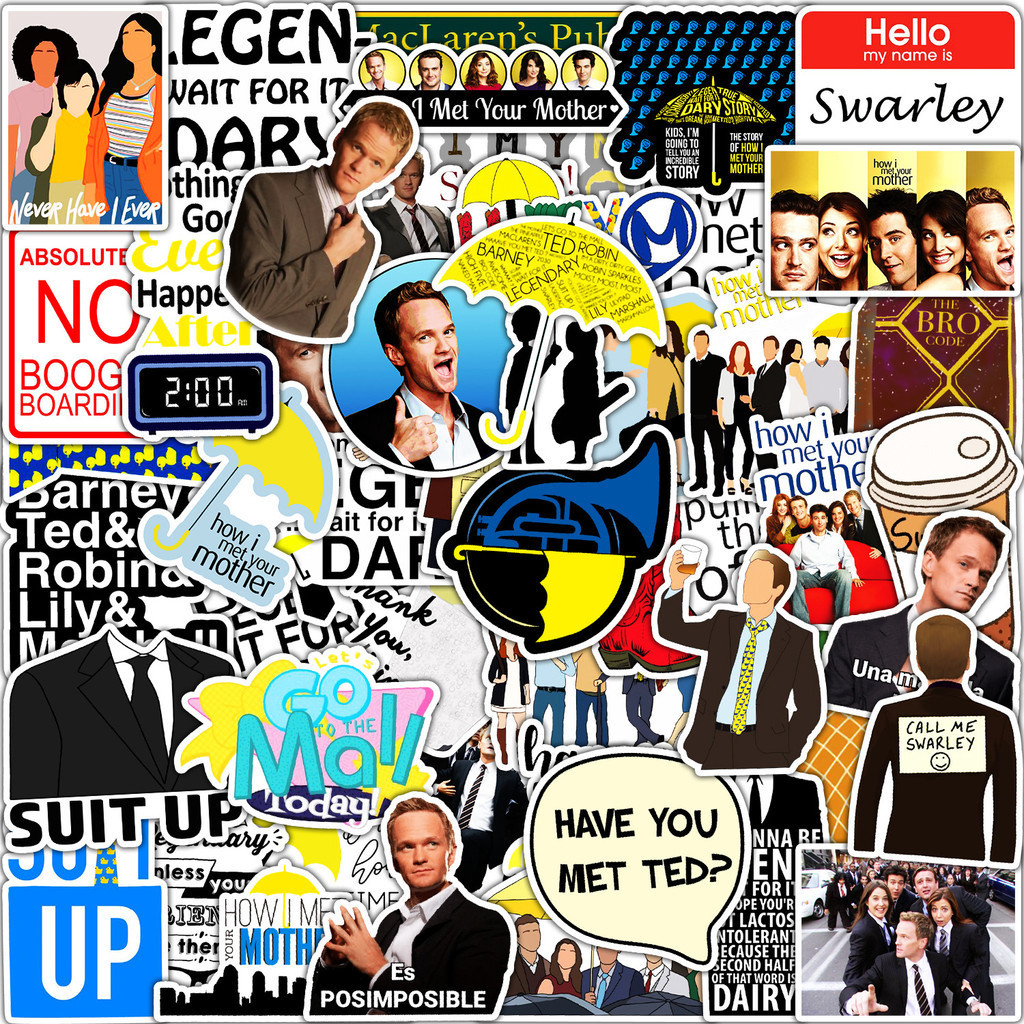 Y&P| How I Met Your Mother Stickers Set American TV Series Graffiti ...