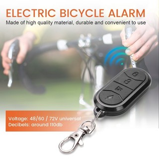 Ebike Alarm System Dual Remote Control 36V 48V 60V 72V Alarm Accessories Universal Waterproof ...