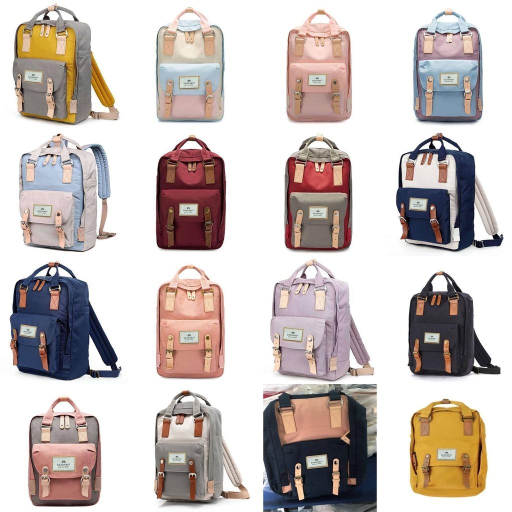 Colorblock Stylish Backpack Perfect For Travel And School | Shopee ...