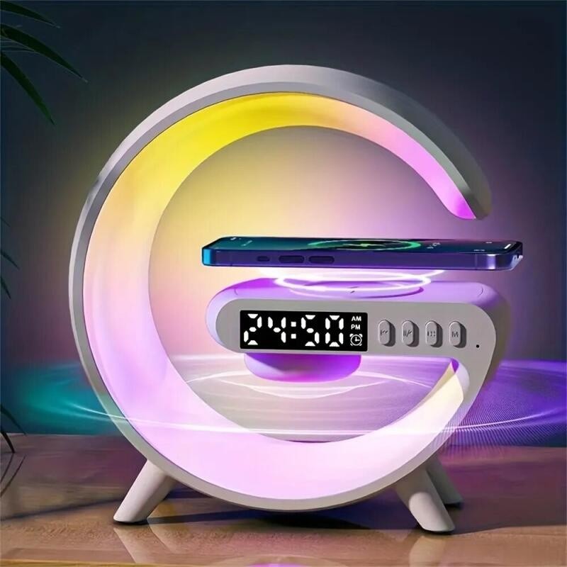 NEW G63 Wireless Charger Bluetooth Speaker With RGB LED Atmosphere ...