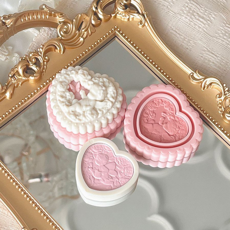 GILDING LILY Blush Two-Color Double Layer Angel Relief Blush Peach ...