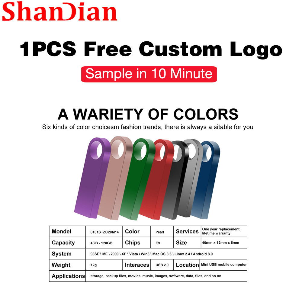 SHANDIAN 1PCS Free Custom Logo USB Flash Drive 4GB Laser Engraving Pen ...