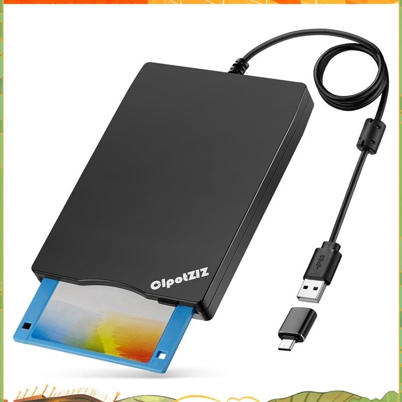 Floppy Disk Reader 3.5 Inch External USB Type A&C Floppy Disk Drive ...