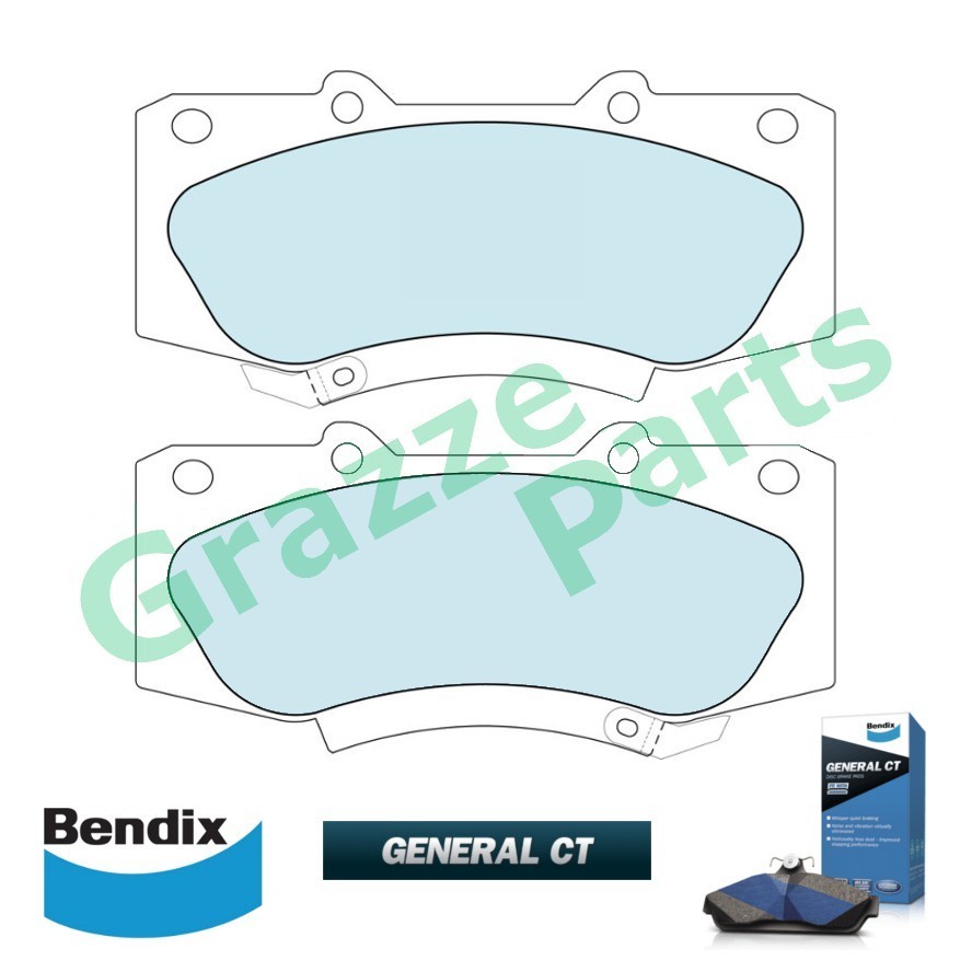 Bendix General CT Disc Brake Pad Front for DB2221 - Toyota Hilux Vigo ...