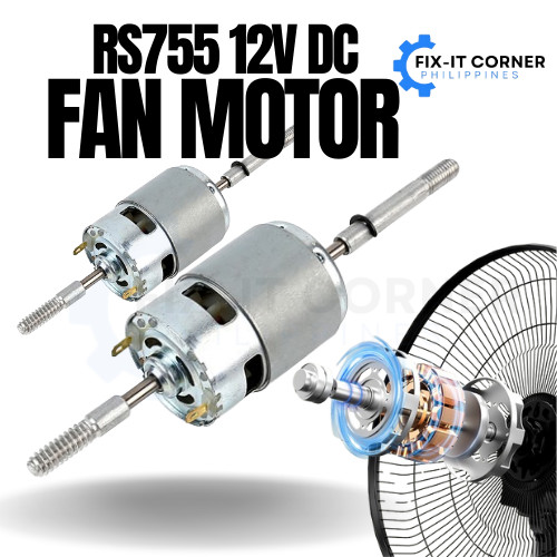 RS755 12V DC FAN MOTOR REPLACEMENT 220V AC FOR ELECTRIC FAN LOW NOISE ...