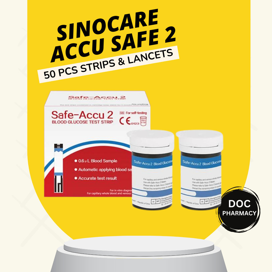 Sinocare Safe Accu 2 Test Strips & Lancet 50pcs | Shopee Philippines