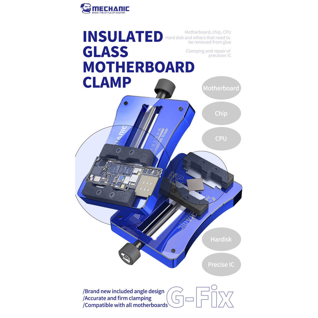 MECHANIC G-Fix Jig with Heat Resistant Tempered Glass Fixture PCB Board ...