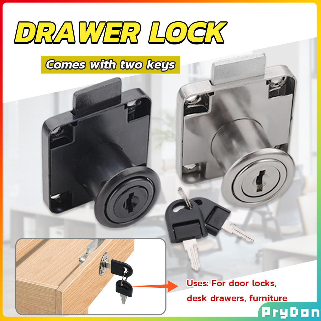 PryDon Stainless Steel Drawer Lock with 2 Keys Lock Locker Furniture ...