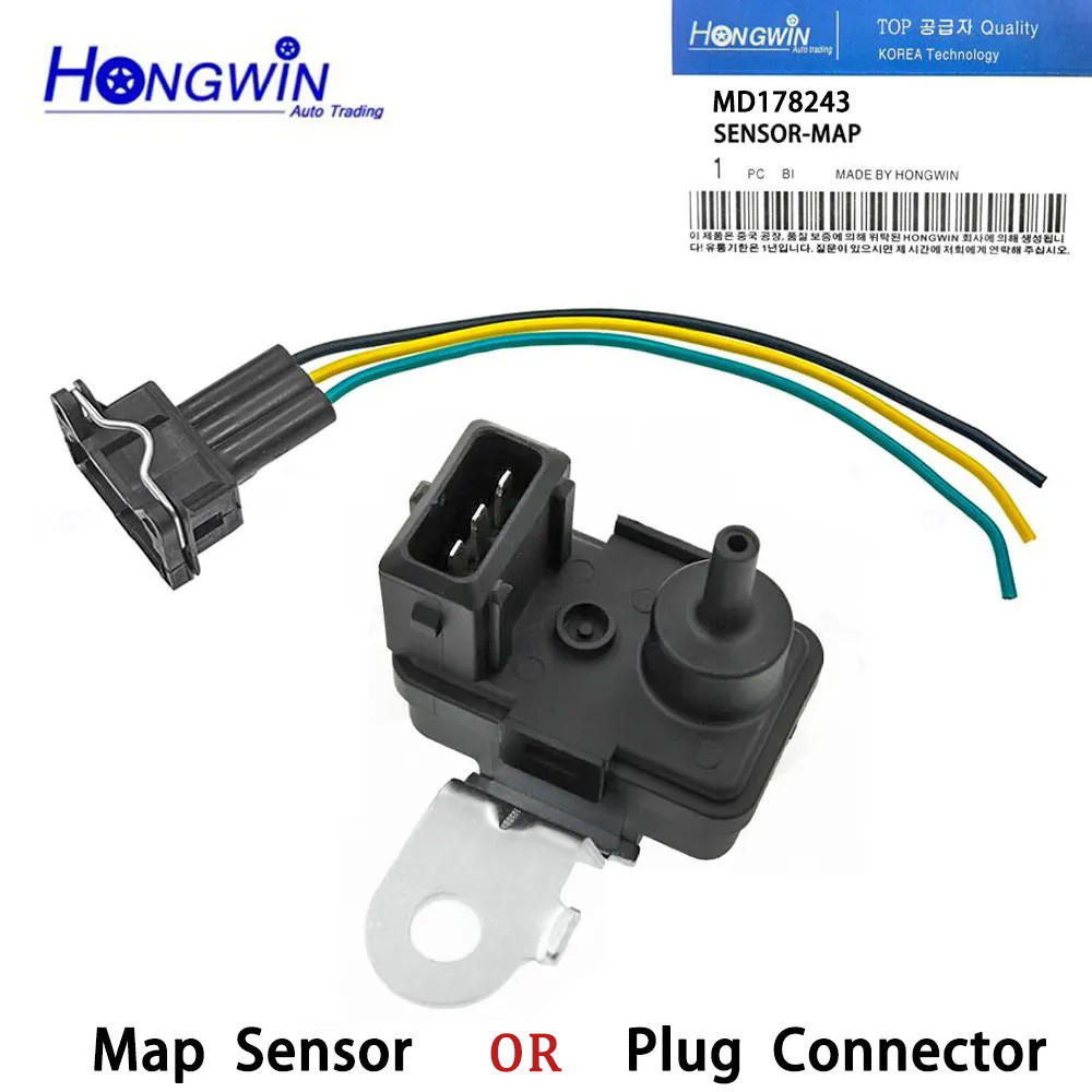 MD178243 Manifold Absolute Pressure MAP Sensor & Plug For Mitsubishi ...