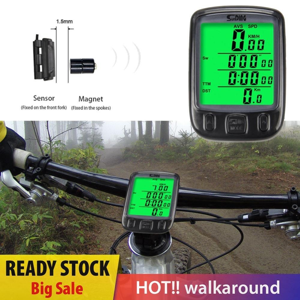 【NEW】SunDing Bicycle Wired Computer Road Bike Backlight Clock Odometer ...