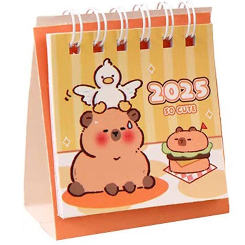 Capybara Simple Mini 2025 Calendar Office School Supplies Cartoon ...